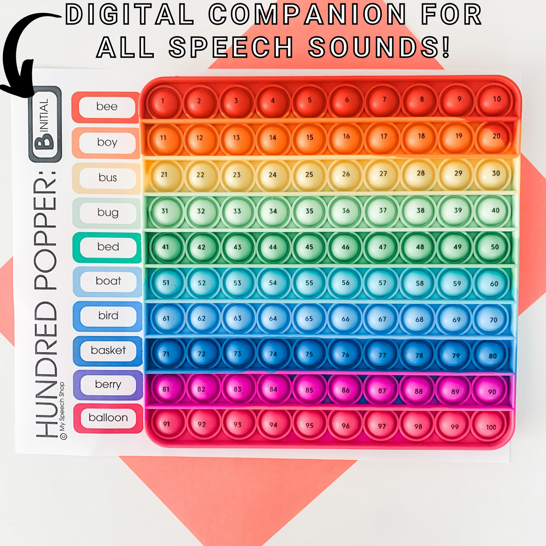 Hundred Board Sensory Bubble Popper – My Speech Shop